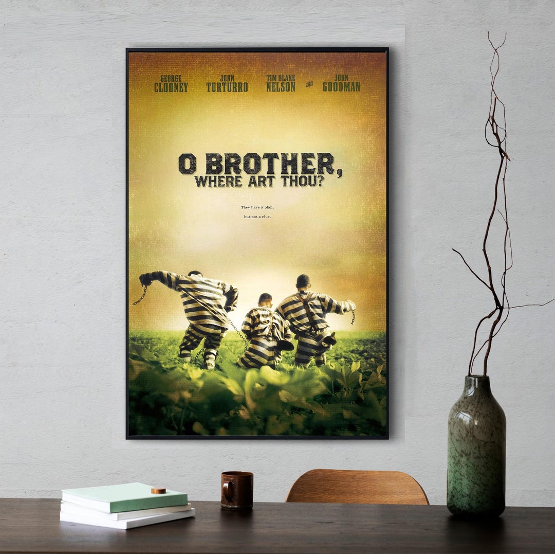 O Brother Where Art Thou Movie Poster, High Quality Canvas Poster ...