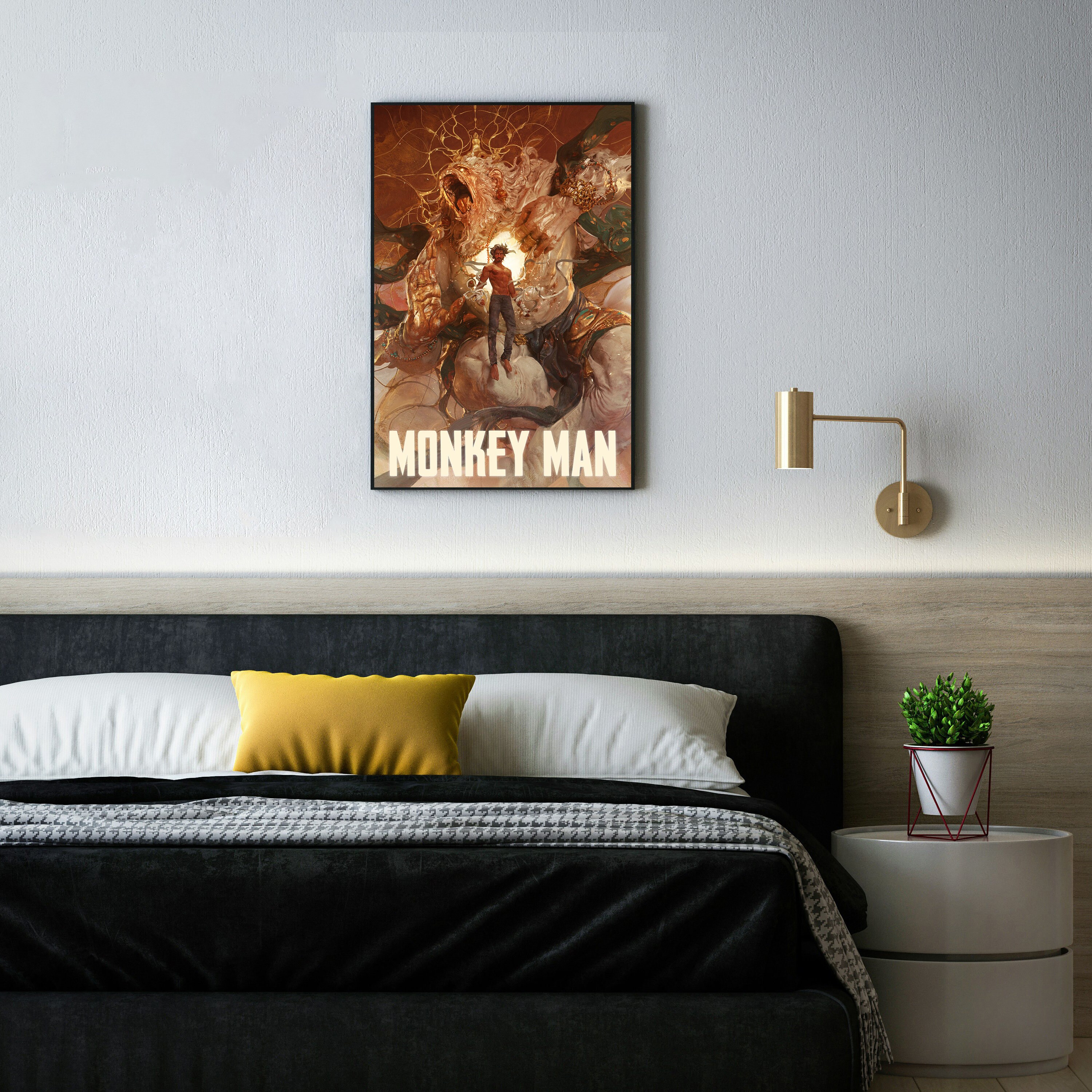 Monkey Man Movie Poster, High Quality Canvas Poster, Holiday Gifts - Etsy