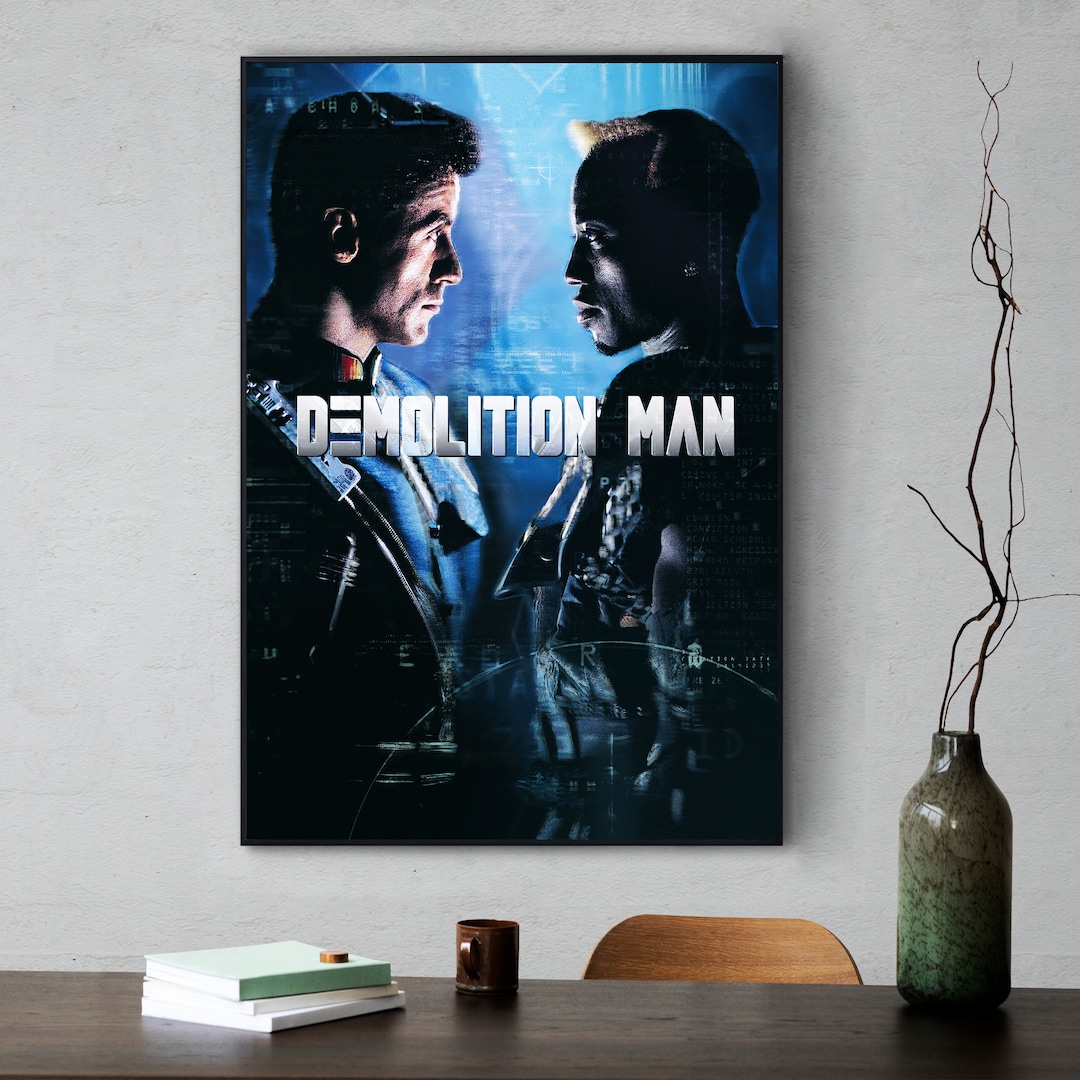 Demolition Man Movie Poster, High Quality Canvas Poster, Holiday Gifts ...
