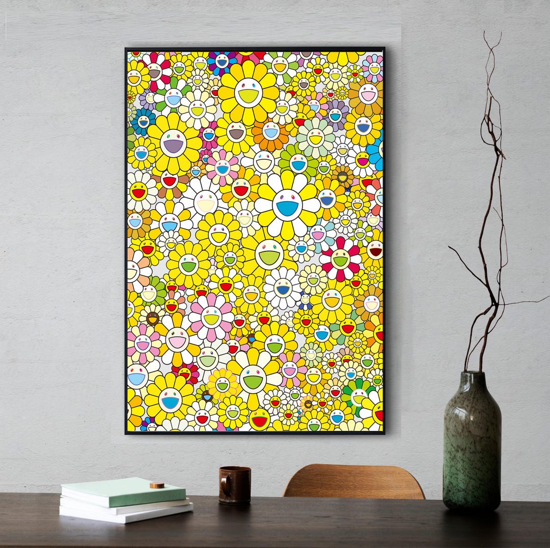 Murakami Takashi Japanese Pop Poster, High Quality Canvas Poster ...