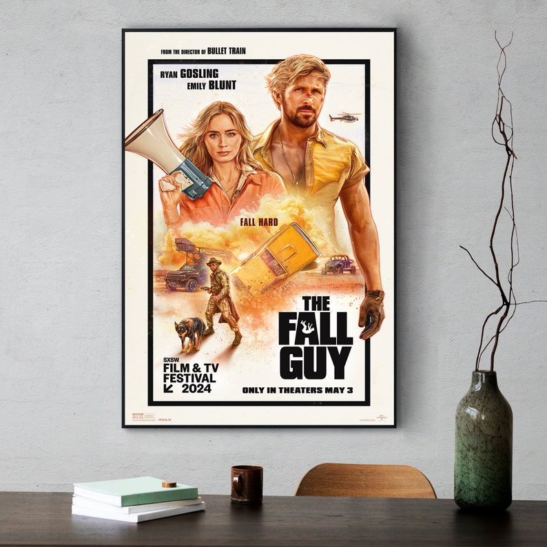 The Fall Guy Movie Poster, High Quality Canvas Poster, Holiday Gifts - Etsy