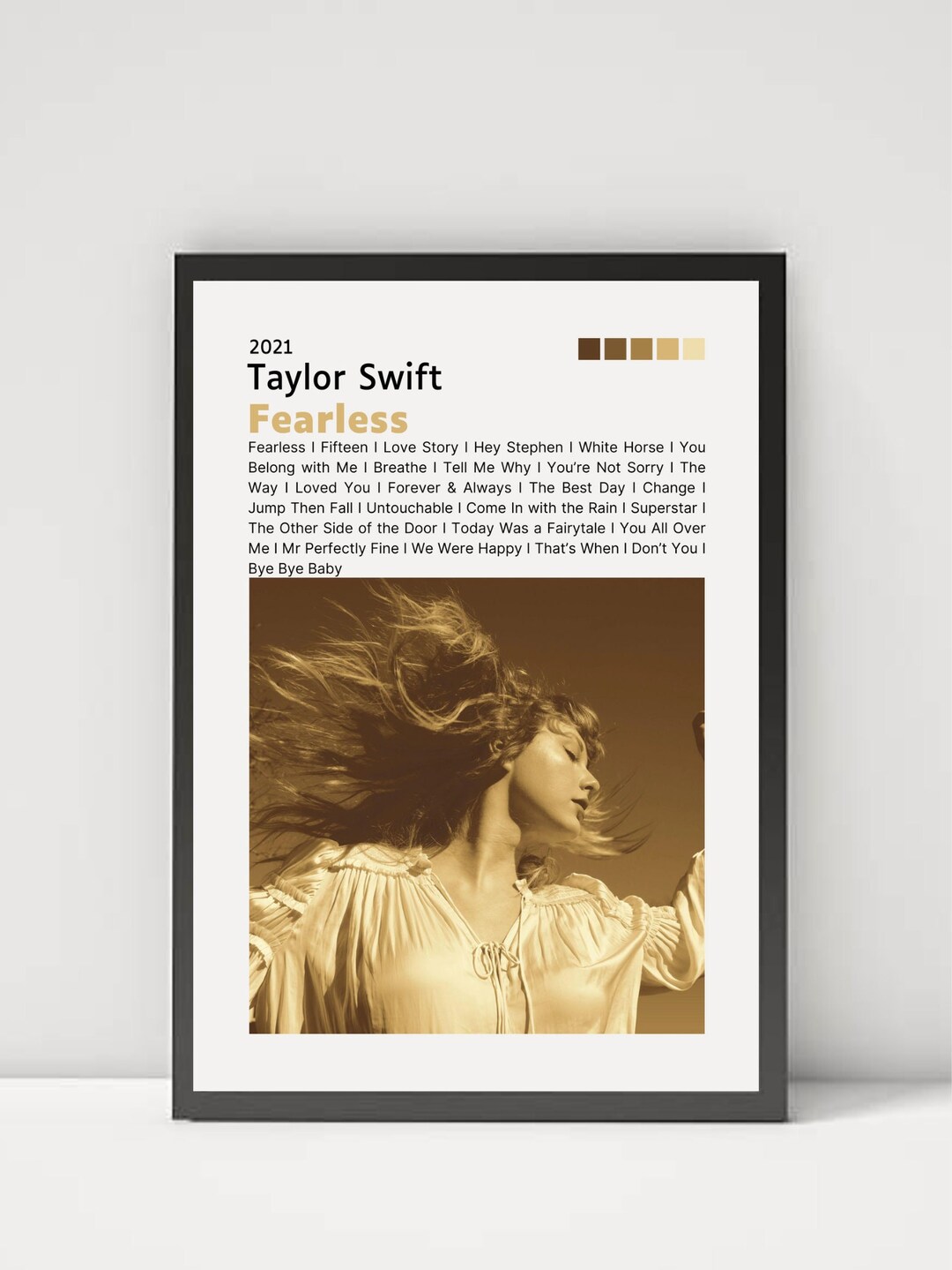 Taylor Swift Fearless Album Cover Digital Print Digital Download - Etsy