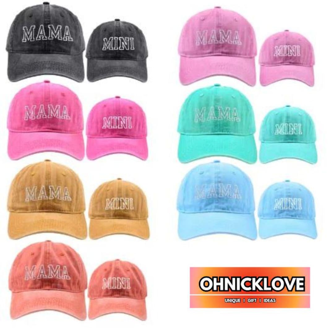 MOM MAMA MINI Family Caps, Baseball Cap With Classic Embroidery in 4 ...