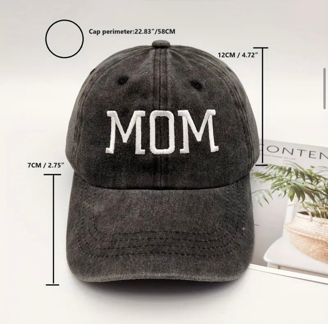MOM DAD MINI Family Caps, Baseball Cap in Grey Washed, Outdoor Cap - Etsy