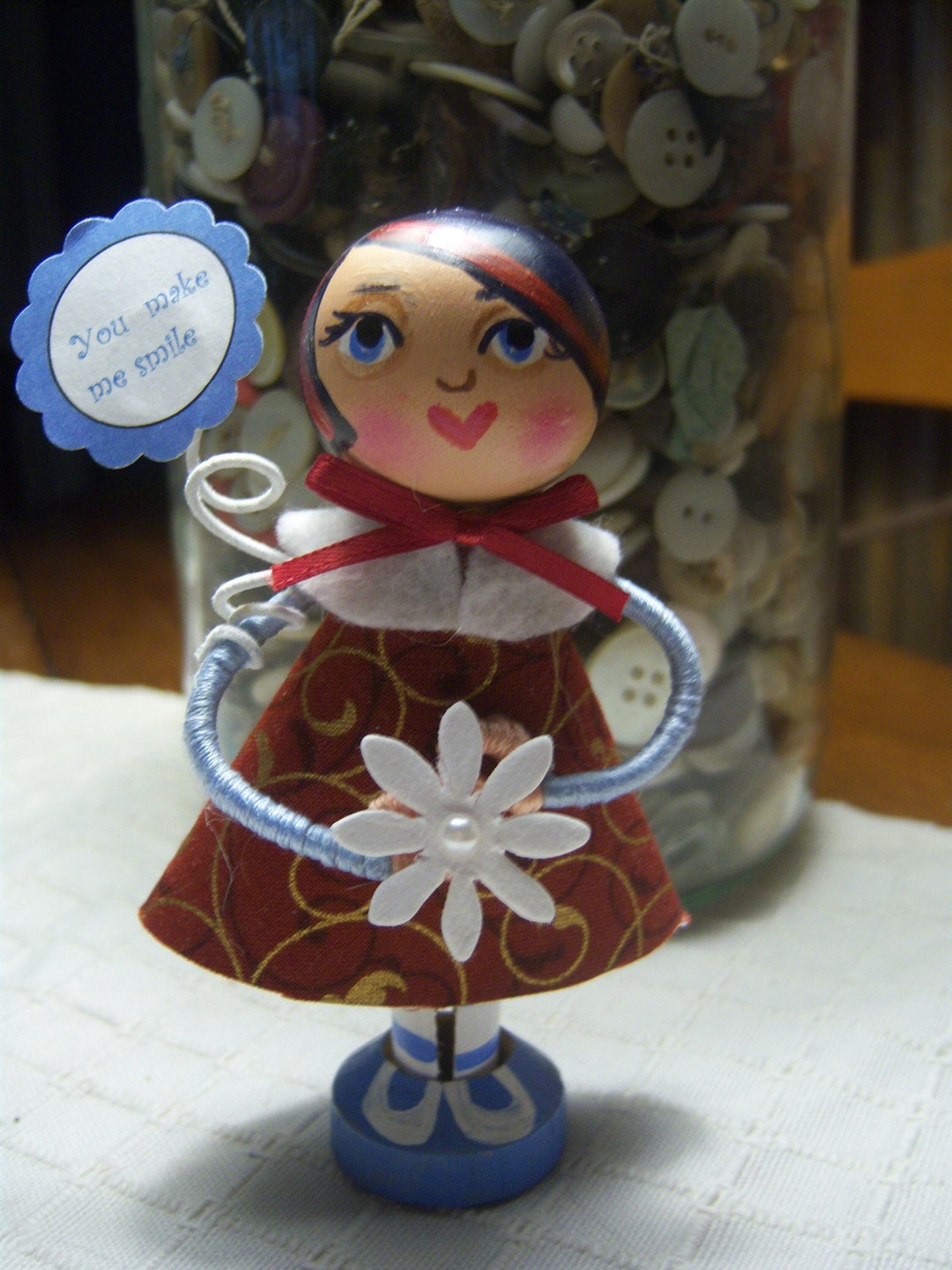 Hand Painted Wooden Clothes Pin Doll - Etsy
