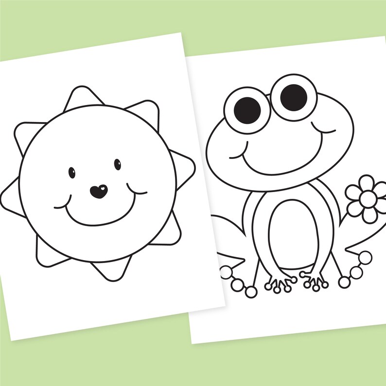 33 Spring Easy Coloring Pages for Kids, Printable Spring Coloring Pages ...