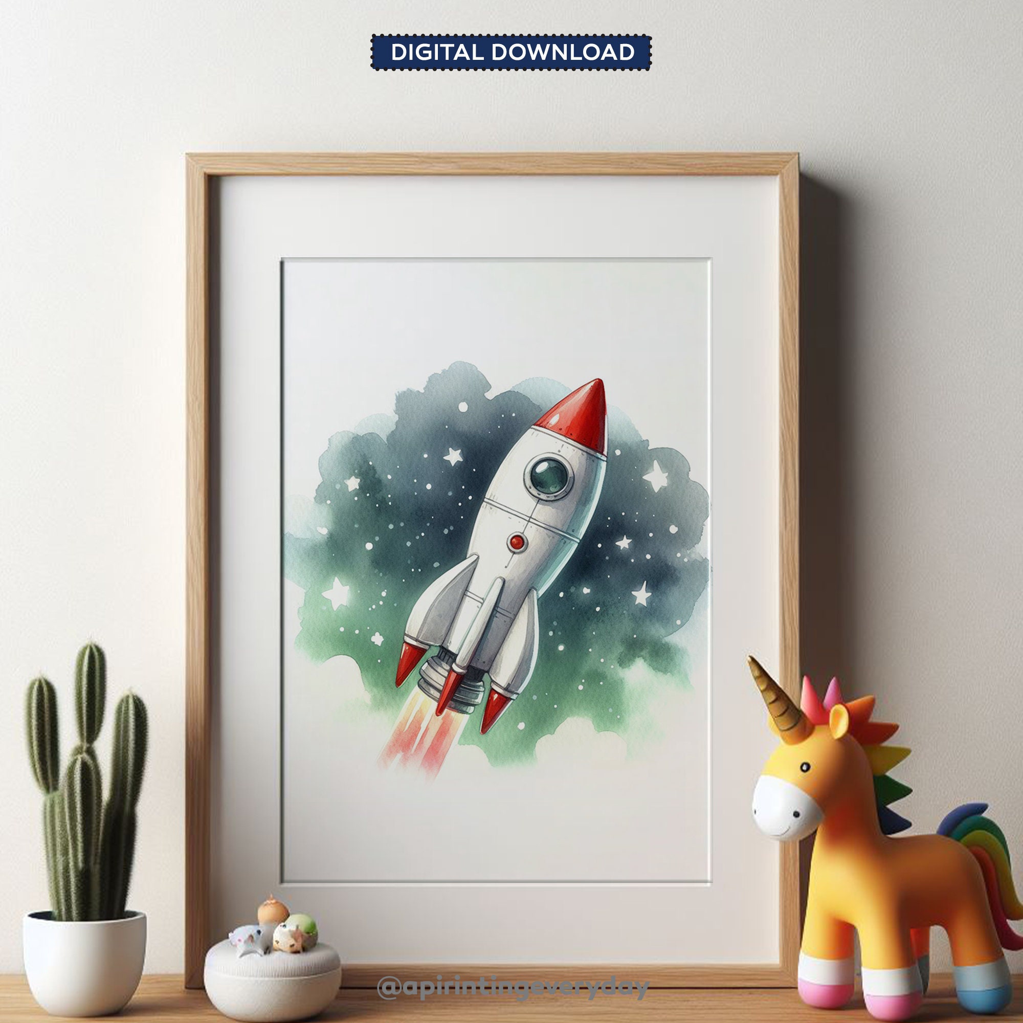 Space Nursery Prints, Outer Space Printable Wall Art Set of 3 for ...