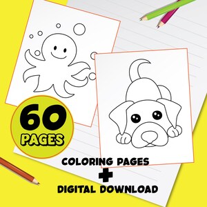 60 Printable Coloring Pages for Kids, Toddlers, Preschoolers, Coloring ...
