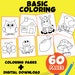60 Printable Coloring Pages for Kids, Toddlers, Preschoolers, Coloring ...