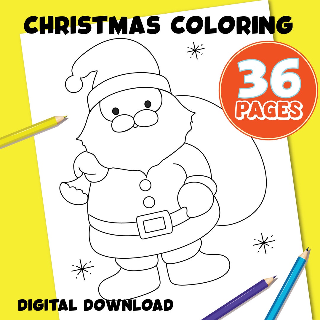 Coloring Christmas Cards PRINTABLE, Christmas Kids Coloring Book ...