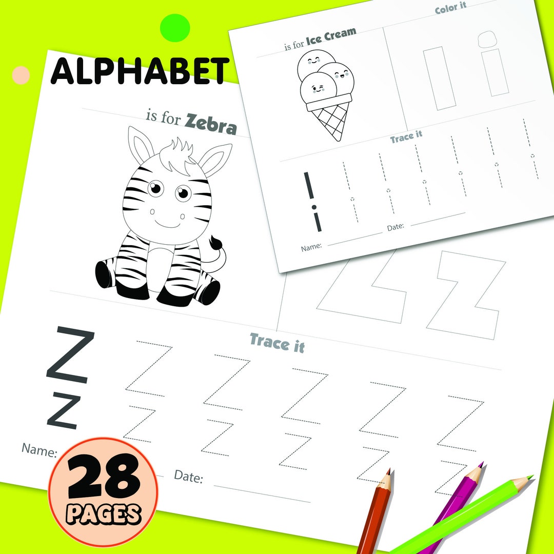 Printable Alphabet Coloring Pages Worksheets for Kids, Toddlers ...