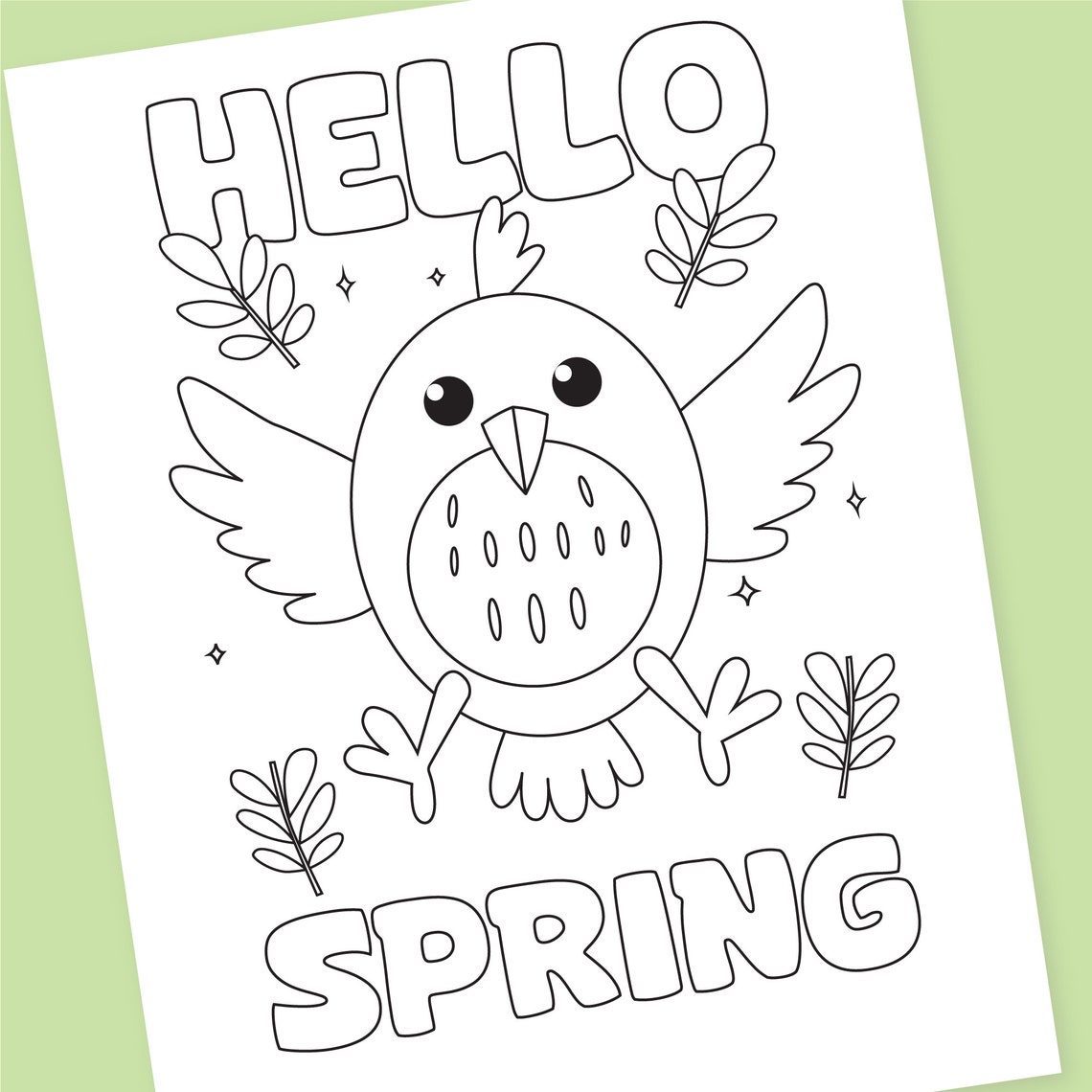33 Spring Easy Coloring Pages for Kids, Printable Spring Coloring Pages ...