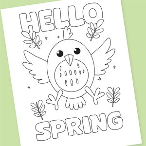 33 Spring Easy Coloring Pages for Kids, Printable Spring Coloring Pages ...
