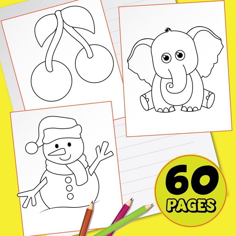 60 Printable Coloring Pages for Kids, Toddlers, Preschoolers, Coloring ...