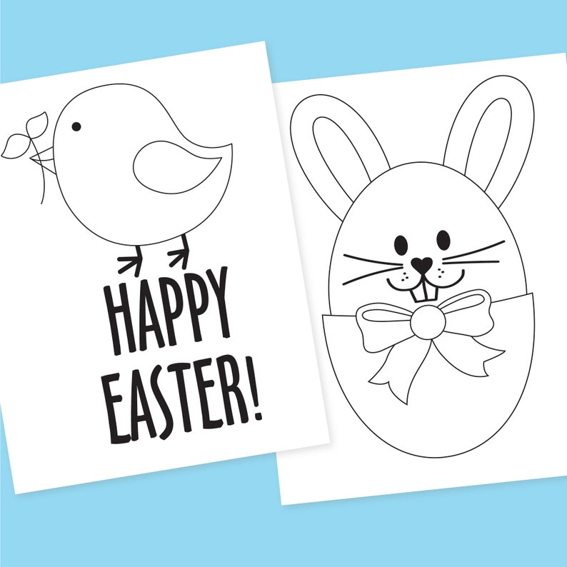 33 Easter Easy Coloring Pages for Kids,easter Coloring Book, Toddlers ...