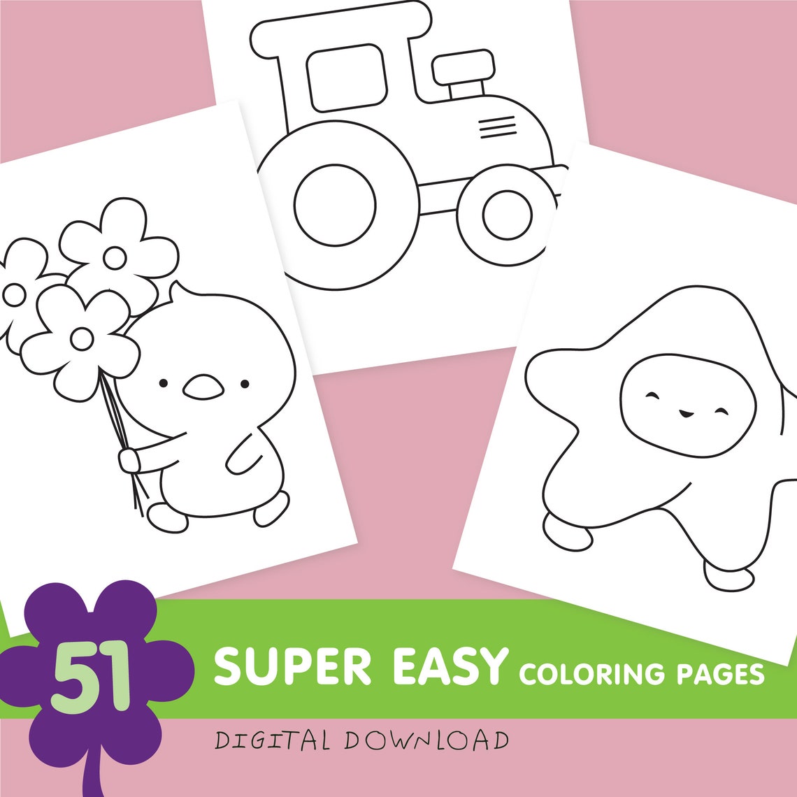 51 Printable Easy Coloring Pages for Kids, Toddlers, Preschoolers ...