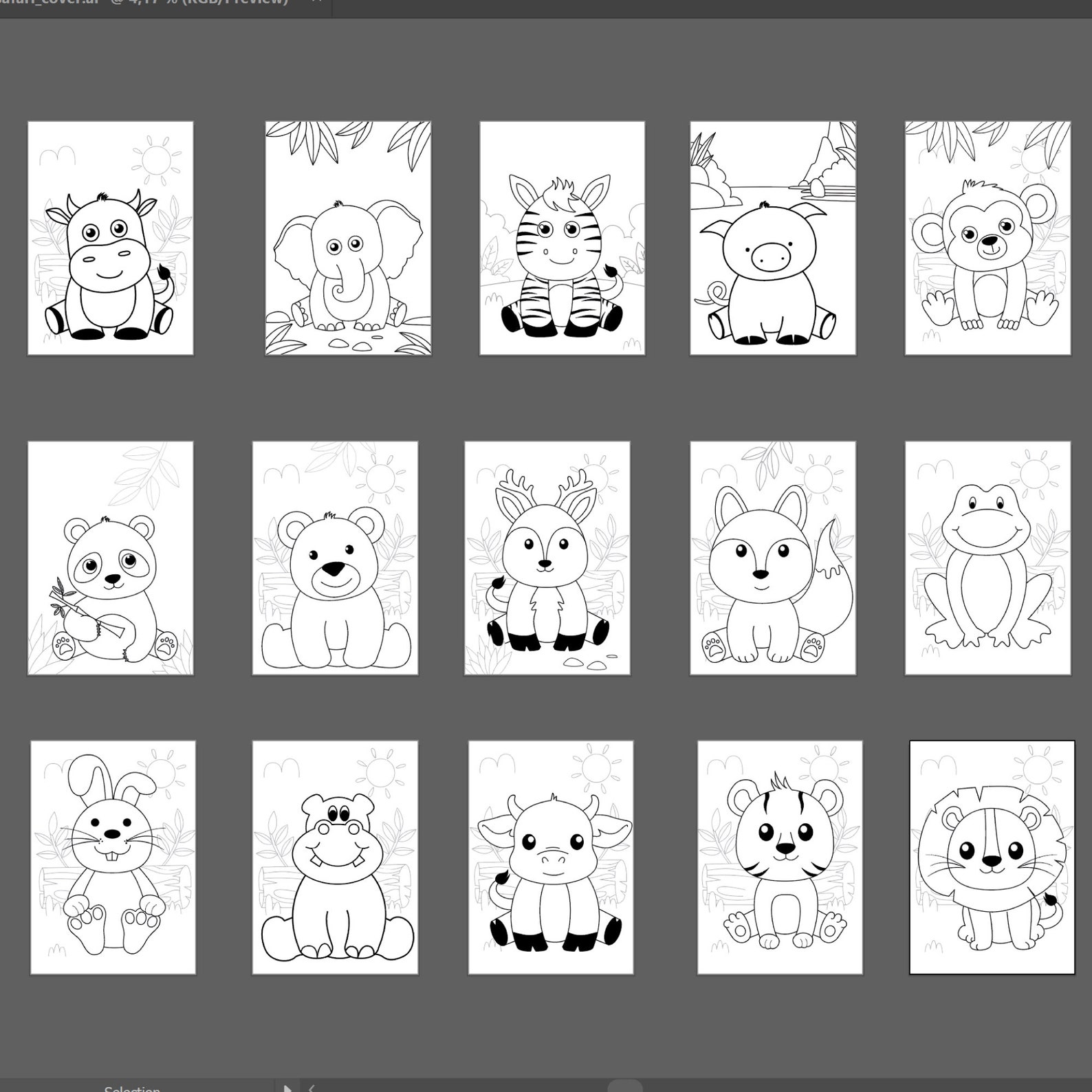 15 Printable Safari Animals Coloring Pages for Kids,15 Coloring Pages ...