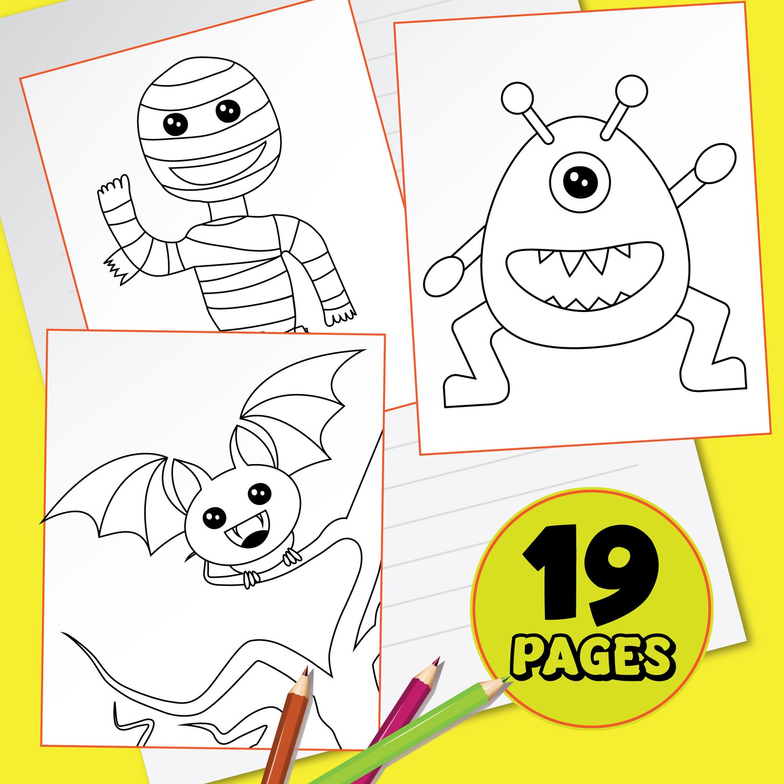 Halloween Coloring Pages. PRINTABLE for Toddlers Cute Halloween ...