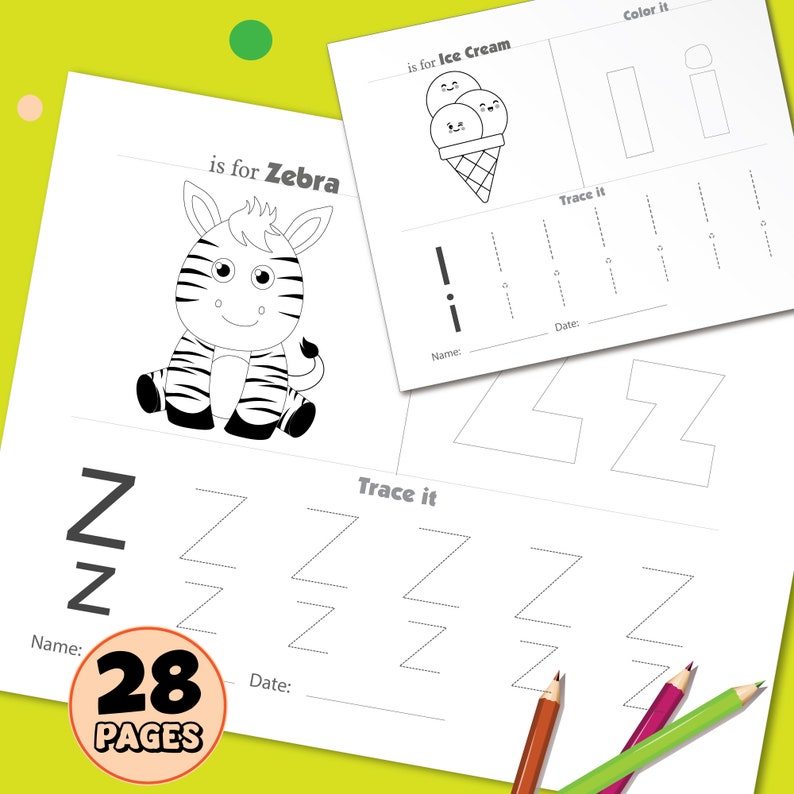 Printable Alphabet Coloring Pages Worksheets for Kids, Toddlers ...