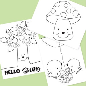 33 Spring Easy Coloring Pages for Kids, Printable Spring Coloring Pages ...