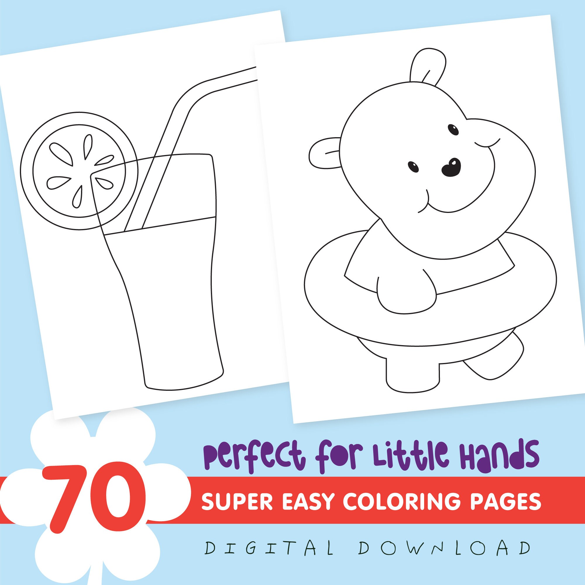 70 Summer Printable Coloring Pages for Kids, Toddlers, Preschoolers ...