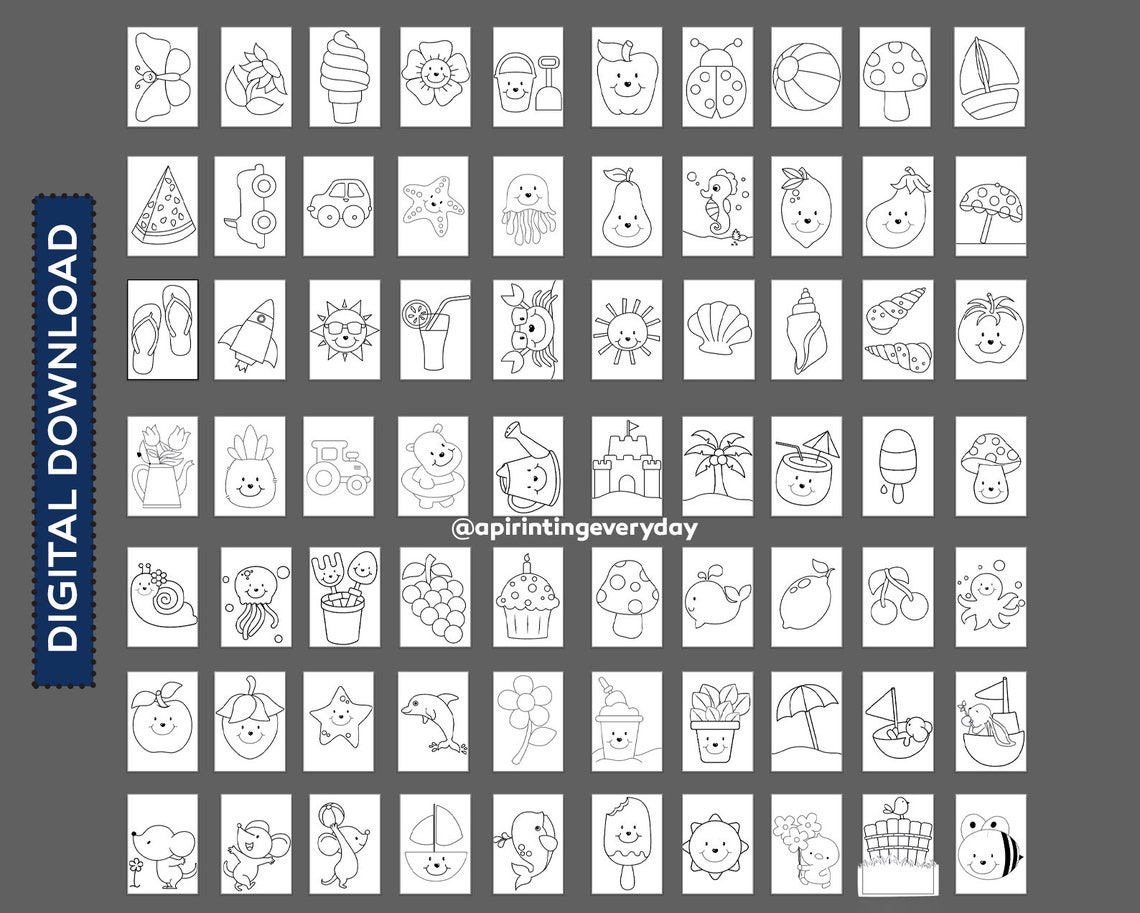 70 Summer Printable Coloring Pages for Kids, Toddlers, Preschoolers ...