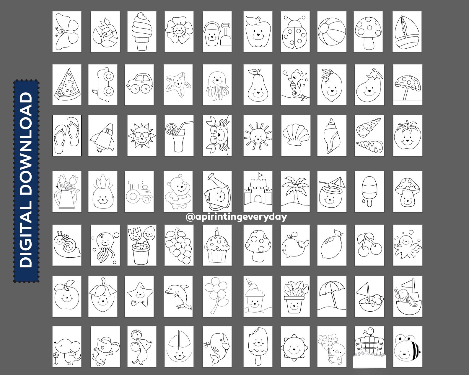 70 Summer Printable Coloring Pages for Kids, Toddlers, Preschoolers ...