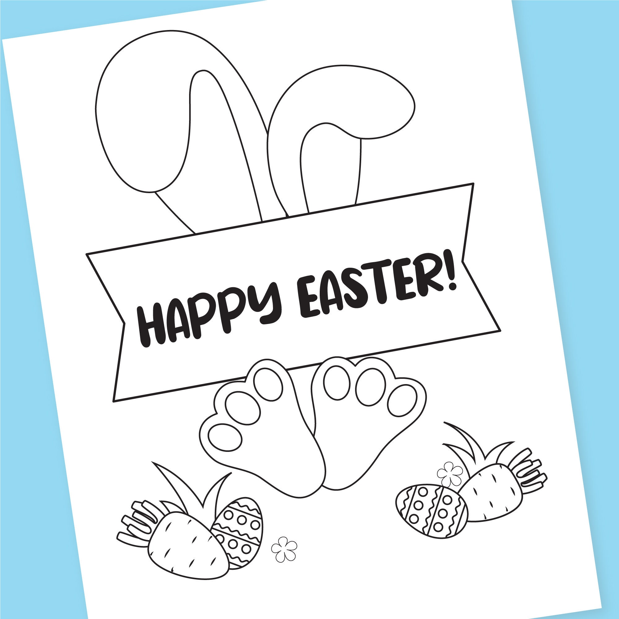 33 Easter Easy Coloring Pages for Kids,easter Coloring Book, Toddlers ...