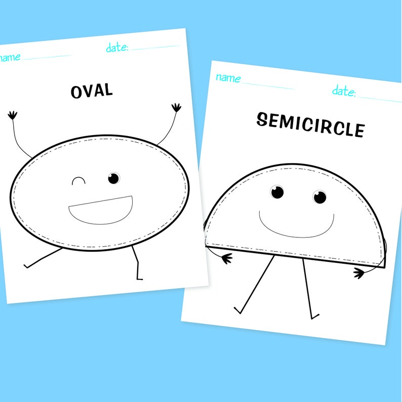 17 Shapes Coloring Pages, Worksheets for Kids, Learning Shapes ...