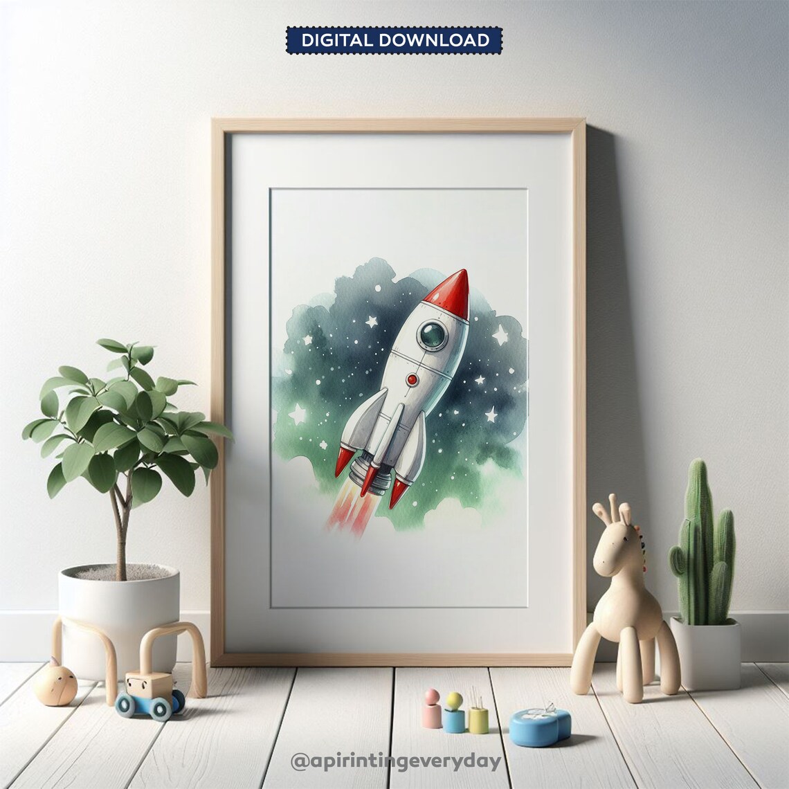 Space Nursery Prints, Outer Space Printable Wall Art Set of 3 for ...
