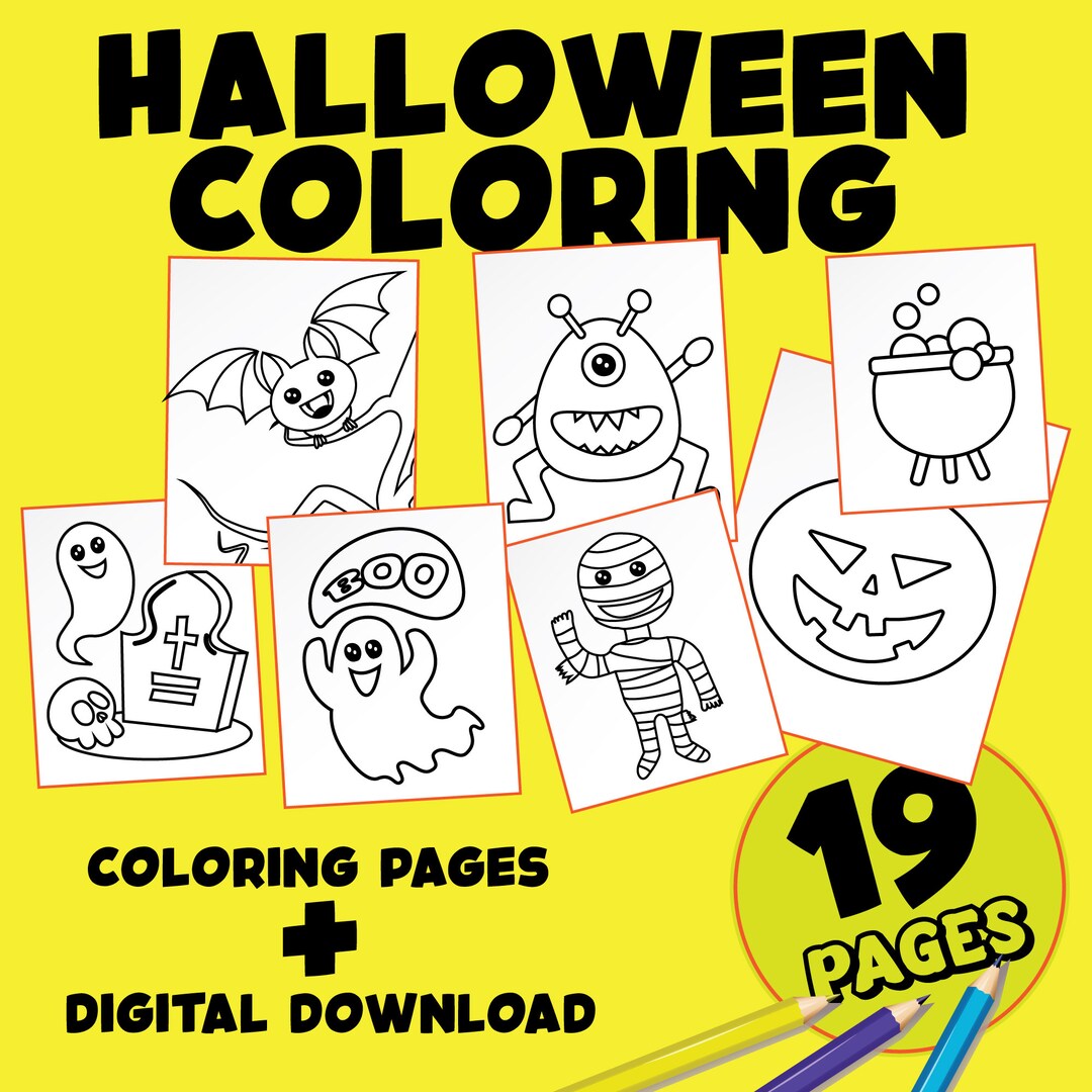 Halloween Coloring Pages. PRINTABLE for Toddlers Cute Halloween ...