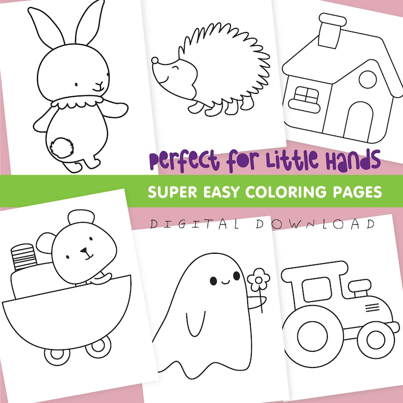 51 Printable Easy Coloring Pages for Kids, Toddlers, Preschoolers ...