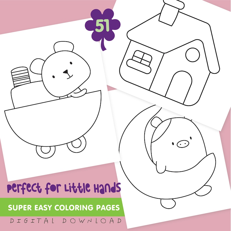51 Printable Easy Coloring Pages for Kids, Toddlers, Preschoolers ...