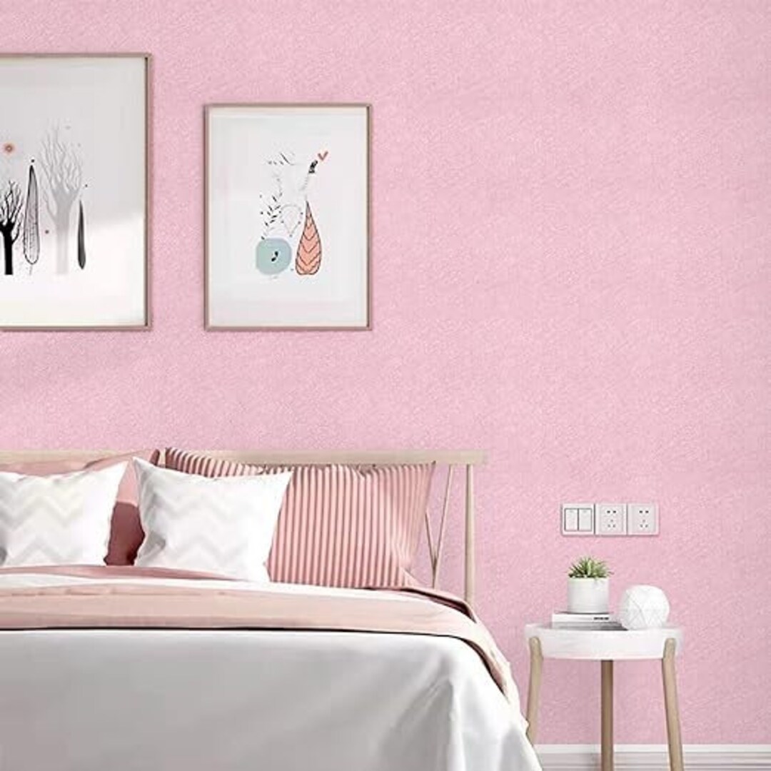 Self Adhesive Wallpaper Pink Sticky Back Plastic 40cm X 300cm Vinyl ...
