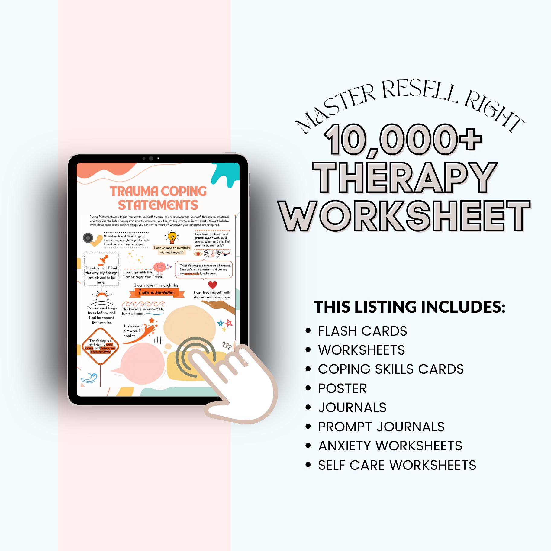 Therapy Bundle, Psychology Worksheets, Internal Family Systems, DBT ...