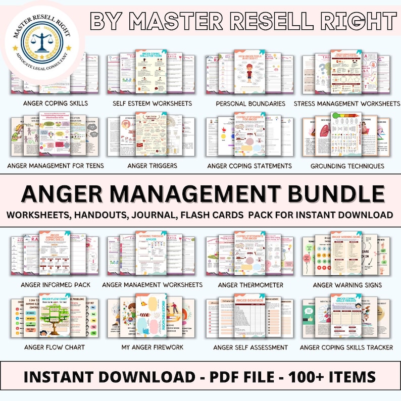 Anger Management Bundle for Teens and Adults. A Look Inside Your Brain ...