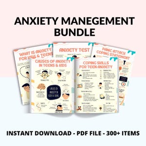 Anxiety Worksheets, Therapy Office Resources, Anxiety Bundle, Social ...