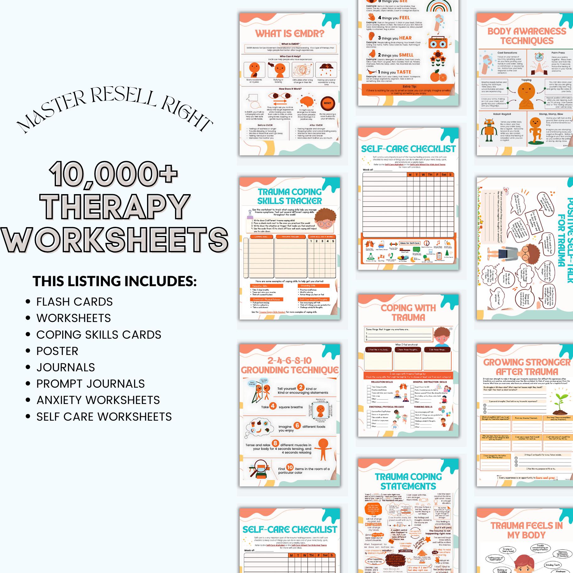 Therapy Bundle, Psychology Worksheets, Internal Family Systems, DBT ...