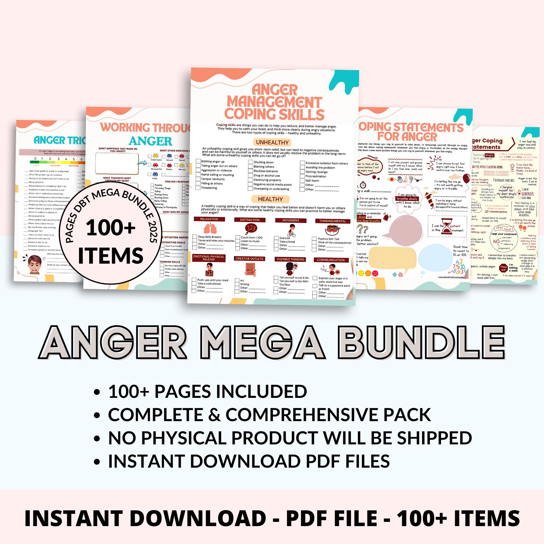 Anger Management Bundle for Teens and Adults. A Look Inside Your Brain ...