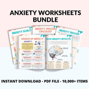 Anxiety Mega Bundle, Psychologist Resources, Therapy Worksheets, Mental ...