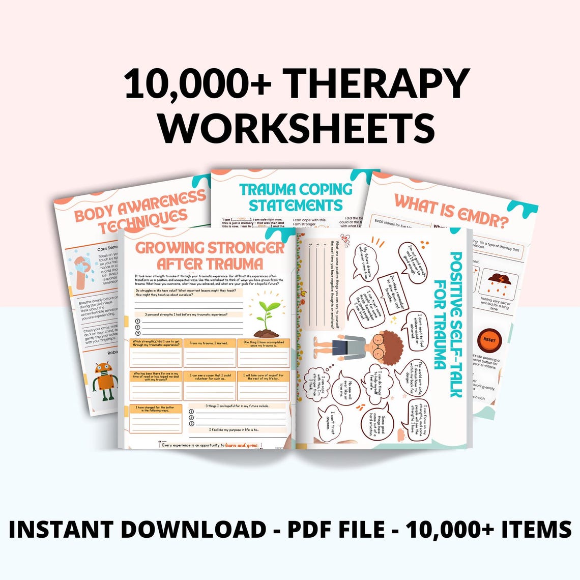 Therapy Bundle, Psychology Worksheets, Internal Family Systems, DBT ...