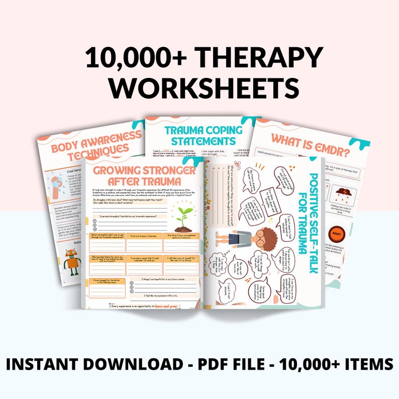 Therapy Bundle, Psychology Worksheets, Internal Family Systems, DBT ...