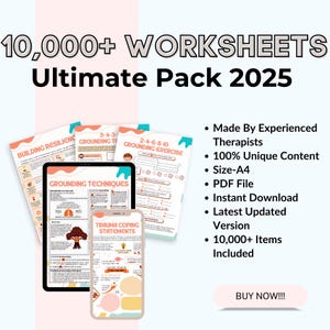 Therapy Bundle, Psychology Worksheets, Internal Family Systems, DBT ...