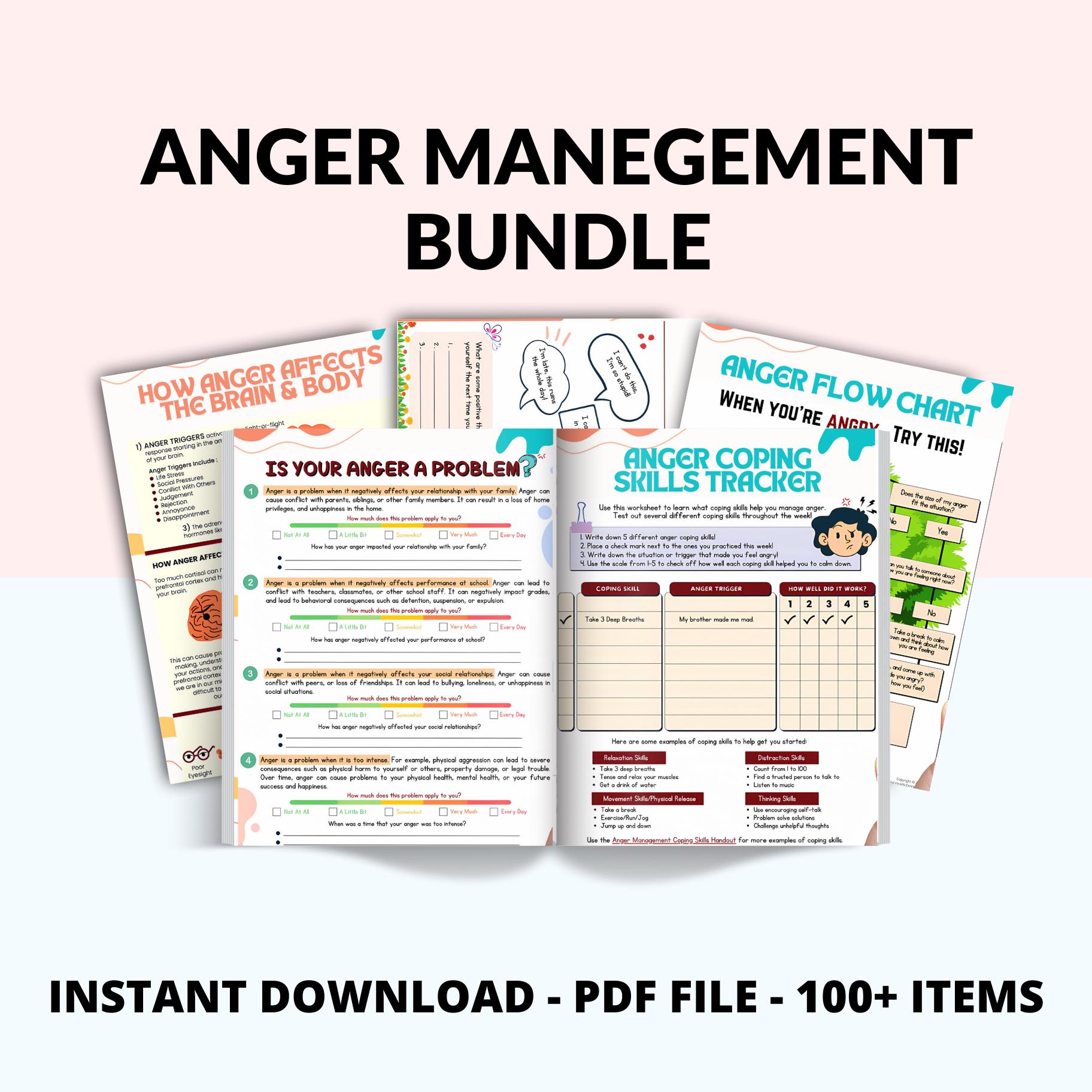 Anger Management Bundle for Teens and Adults. A Look Inside Your Brain ...