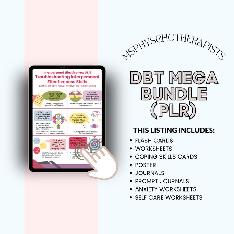 DBT Mega Bundle. Dialectical Behavior Therapy. Distress Tolerant Skills. Mindfulness Skills ...