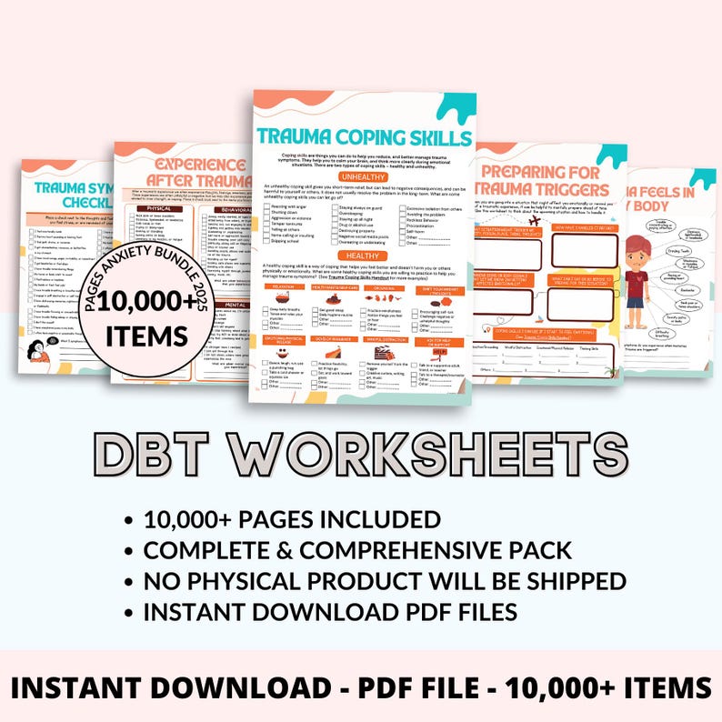 DBT Mega Bundle. Dialectical Behavior Therapy. Distress Tolerant Skills ...