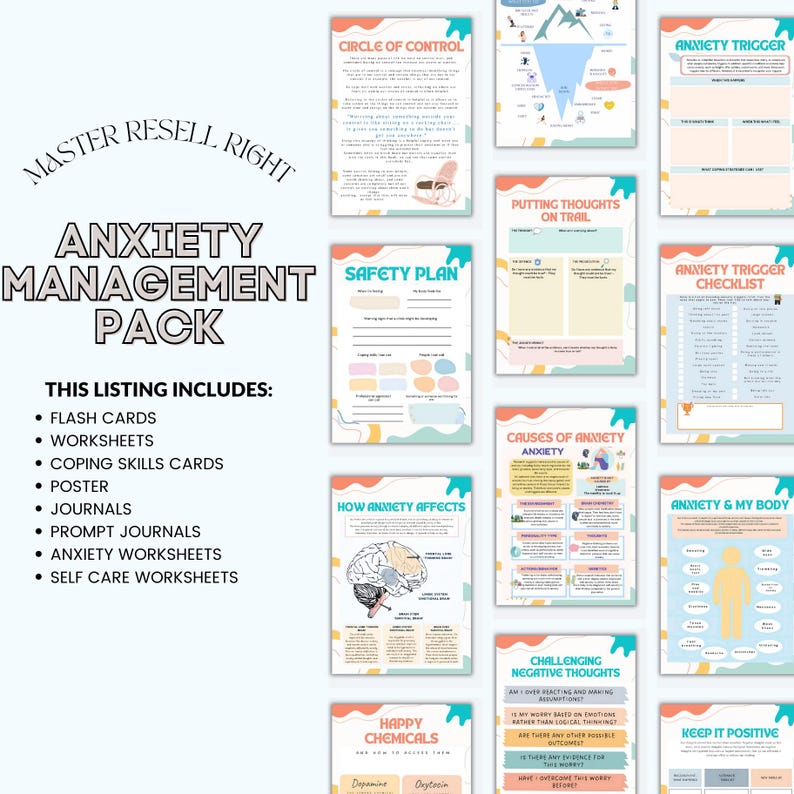 Anxiety Mega Bundle, Psychologist Resources, Therapy Worksheets, Mental ...
