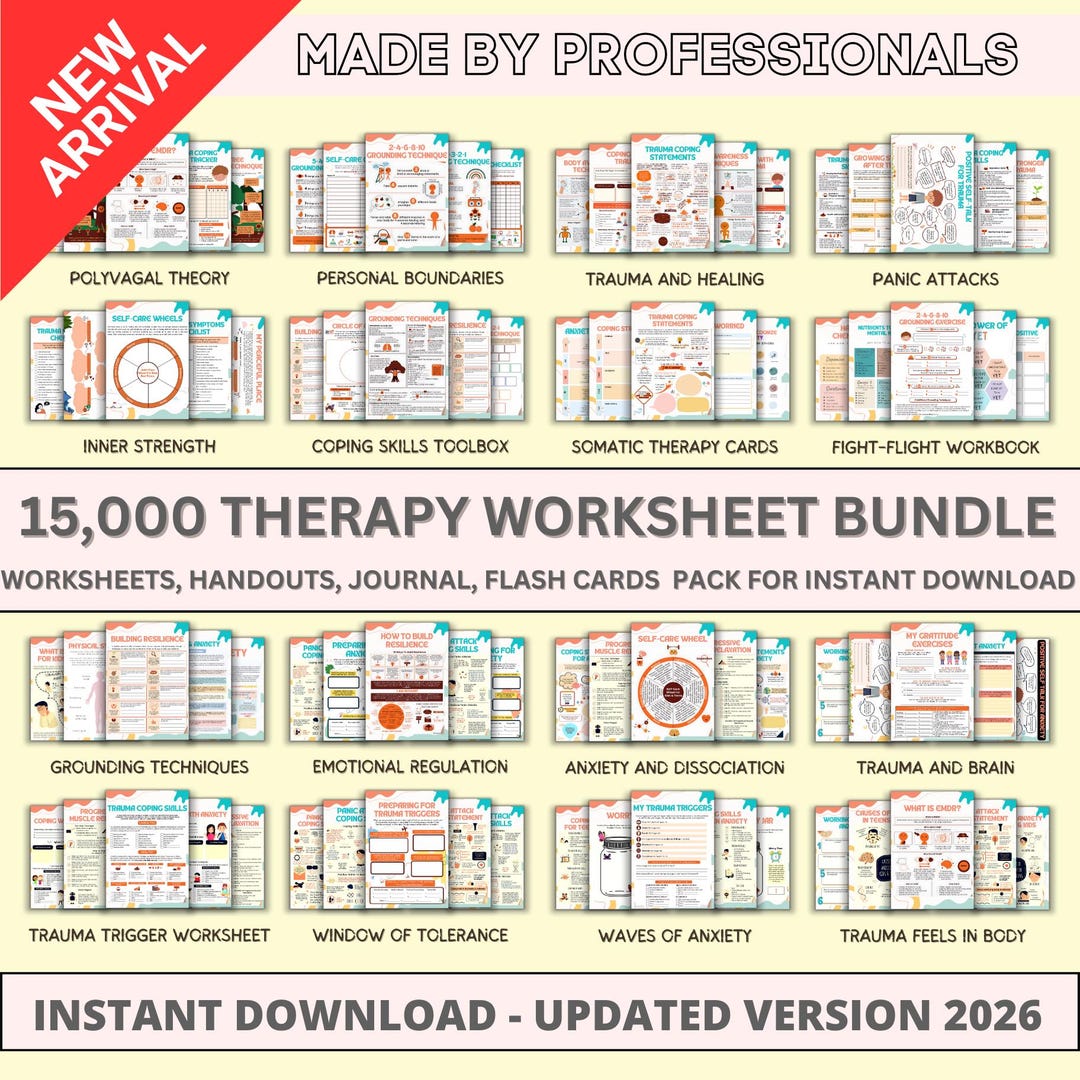 Therapy Bundle, Psychology Worksheets, Internal Family Systems, DBT ...