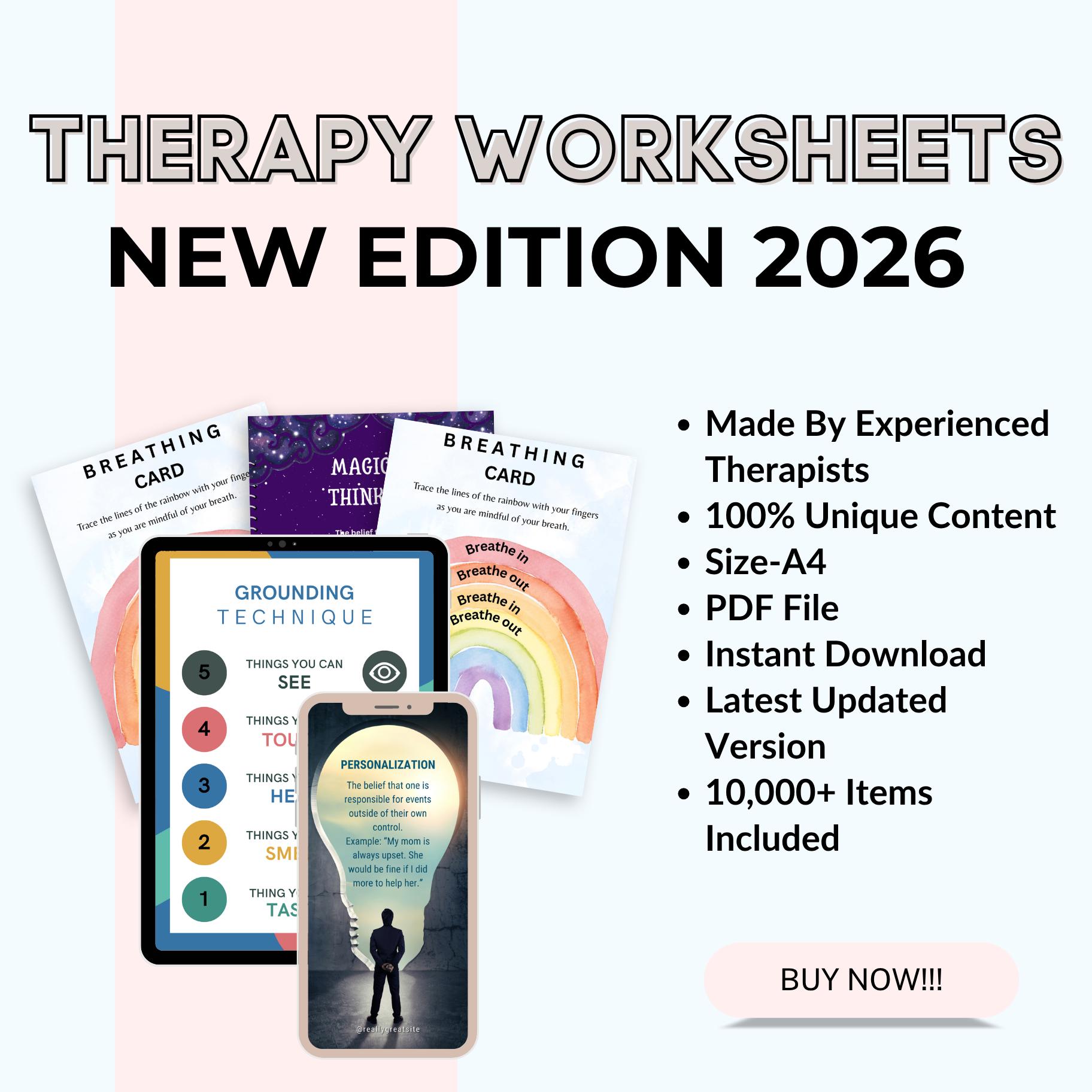 Therapy Bundle, Psychology Worksheets, Internal Family Systems, DBT ...
