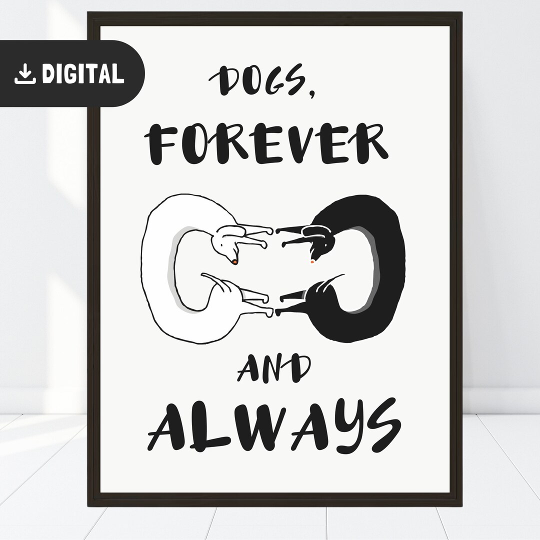 Cute Dog Wall Art, Funny Dog Poster, Home Decor Dogmom Gift, Doglovers ...